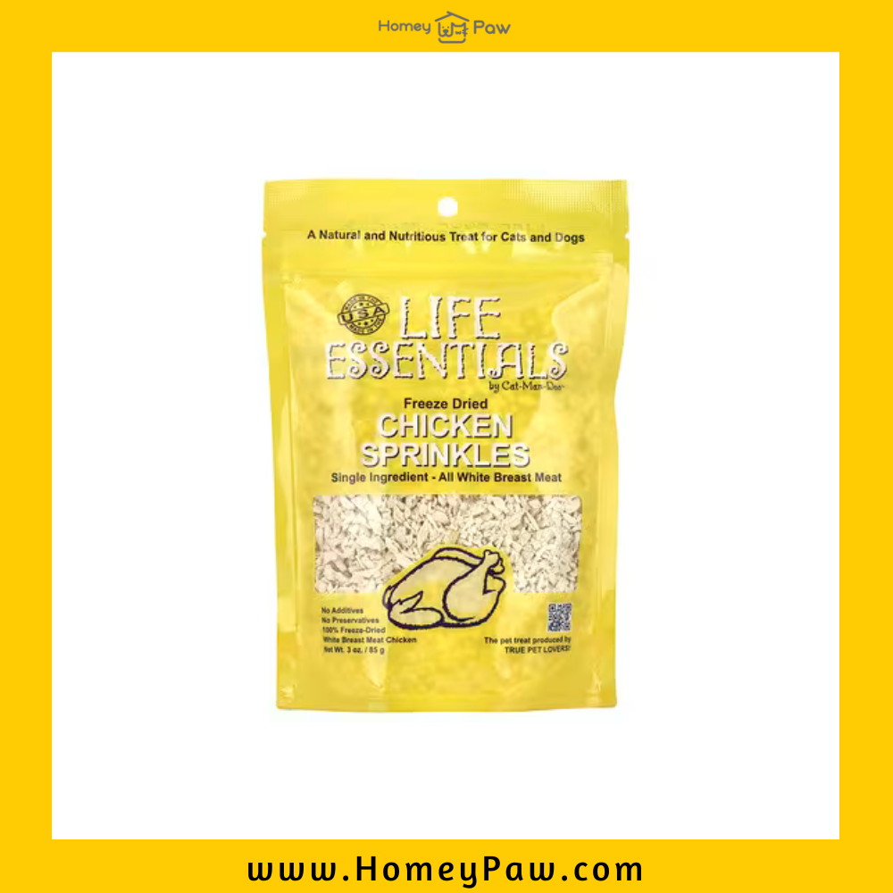 (美國製) Cat-Man-Doo Life Essentials 凍乾貓狗小食 - 雞肉碎 3oz • Homey Paw 住家狗寵物用品